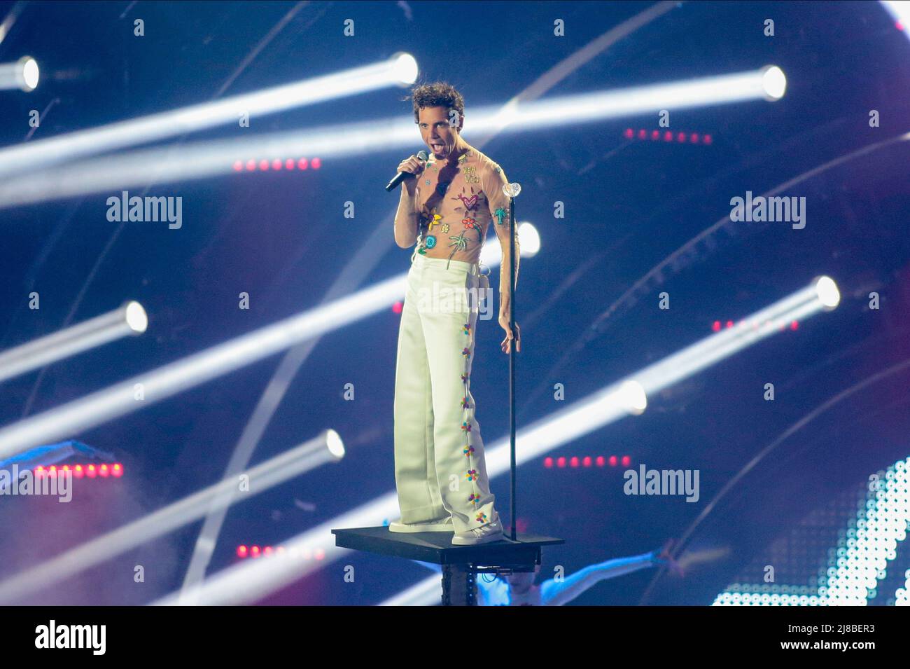 Mika performing during the Eurovision Song Contest Grand Final on 14 ...