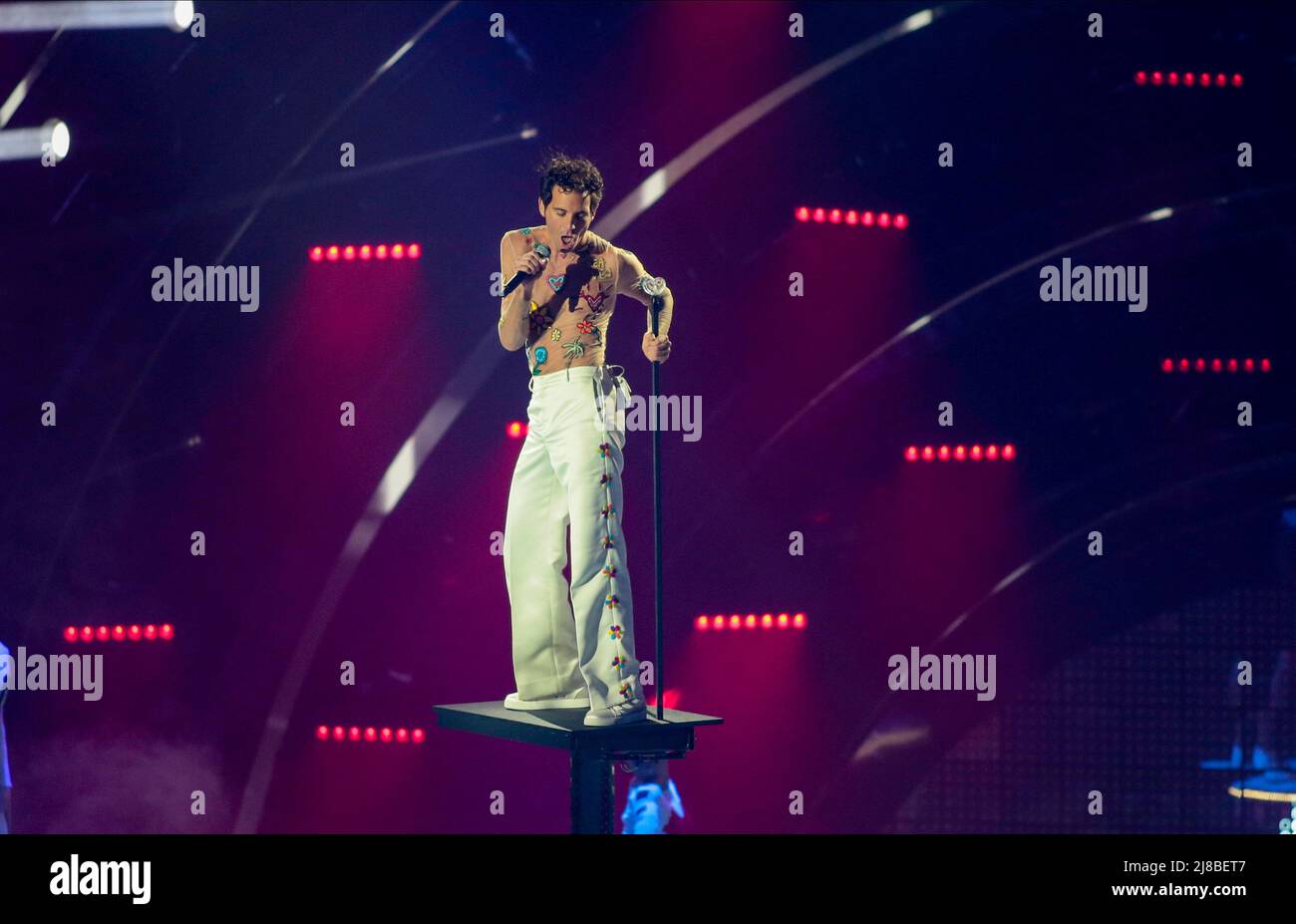 Mika performing during the Eurovision Song Contest Grand Final on 14 ...