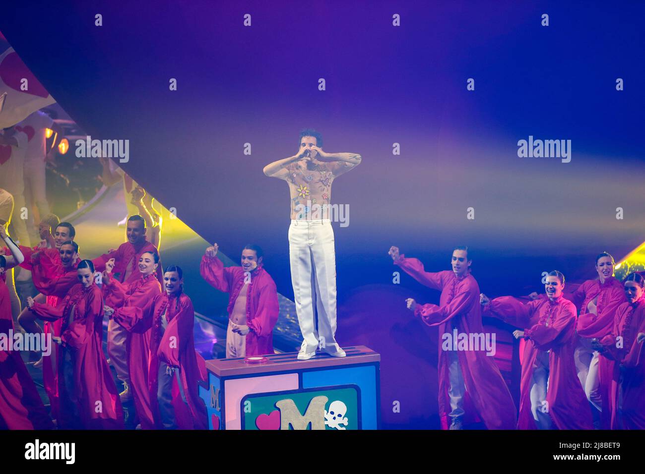 Mika performing during the Eurovision Song Contest Grand Final on 14 ...