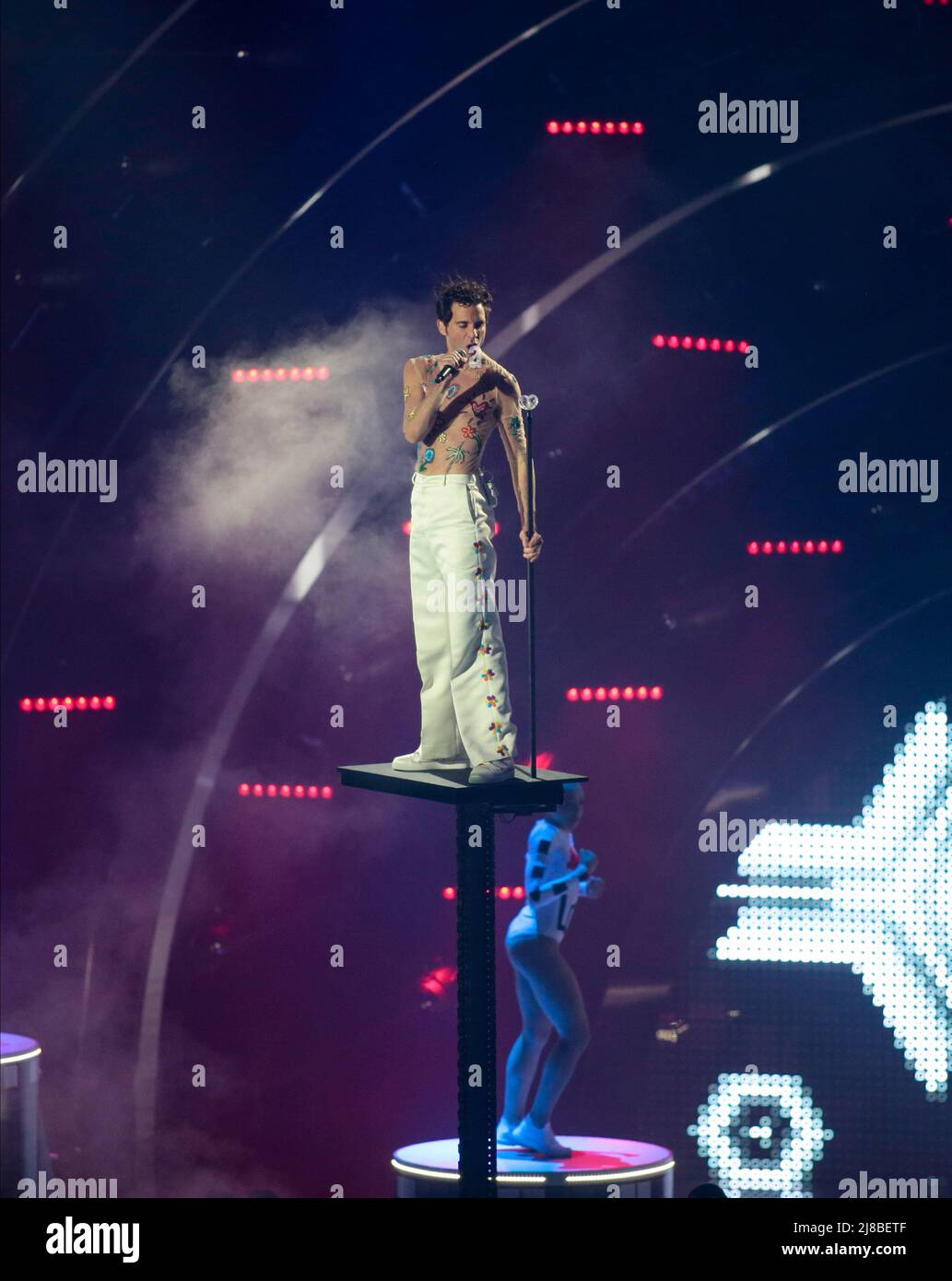 Mika performing during the Eurovision Song Contest Grand Final on 14 ...