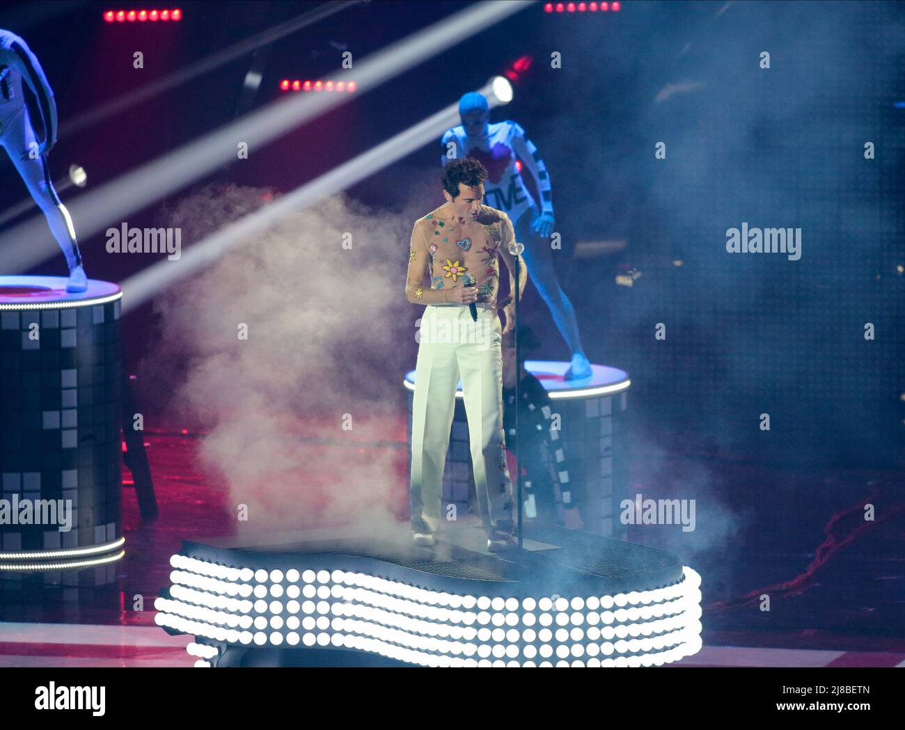 Mika performing during the Eurovision Song Contest Grand Final on 14 ...