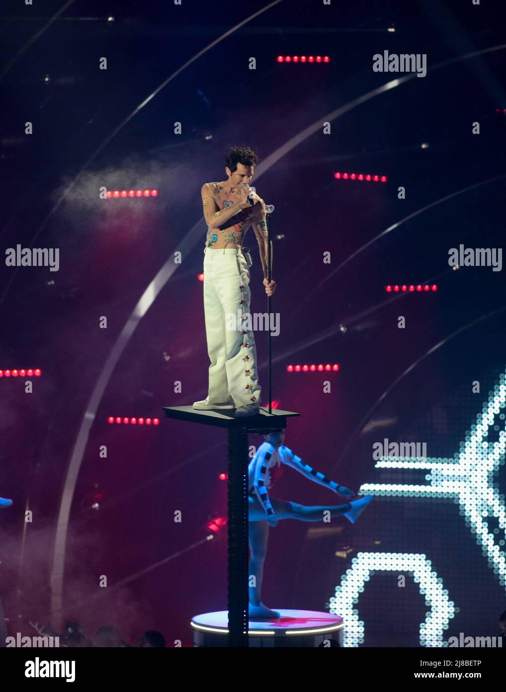 Mika performing during the Eurovision Song Contest Grand Final on 14 ...