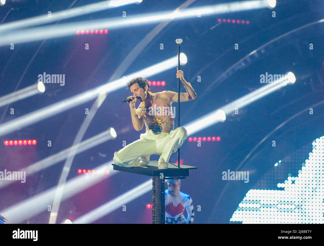 Mika performing during the Eurovision Song Contest Grand Final on 14 ...