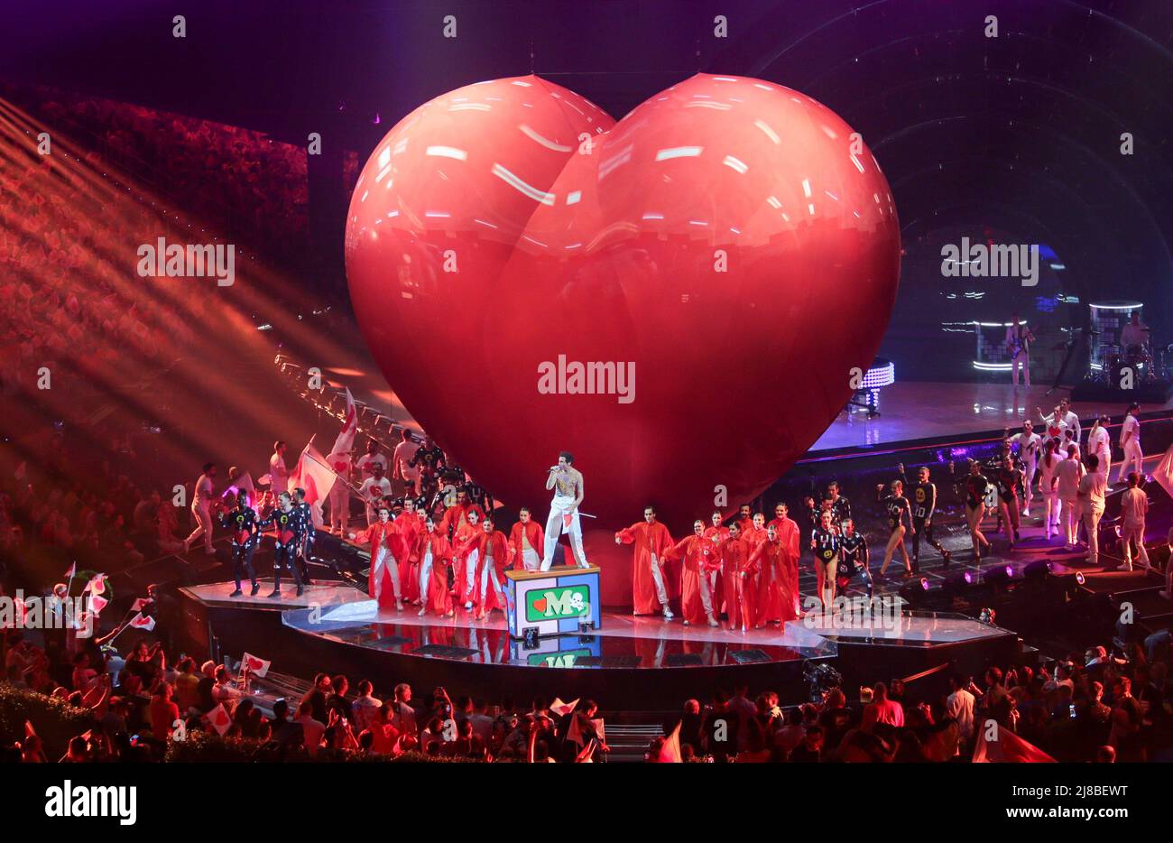 Mika performing during the Eurovision Song Contest Grand Final on 14 ...