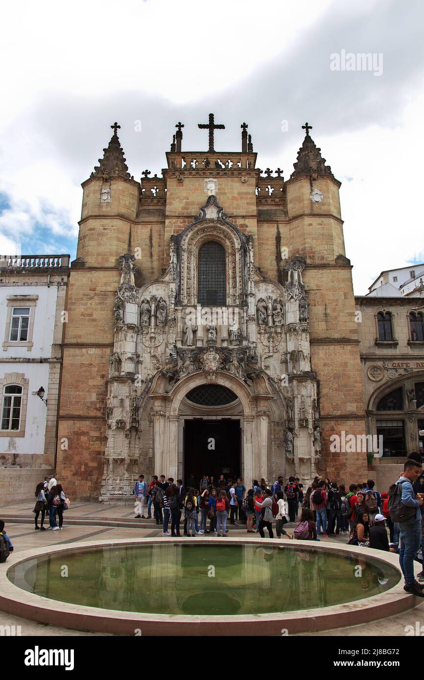 The ancient Church in Coimbra city, Portugal Stock Photo - Alamy