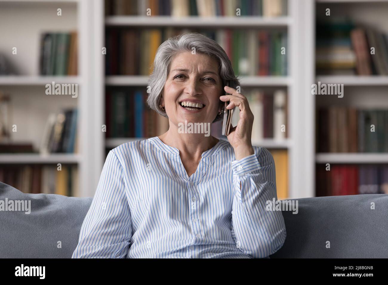 Old woman call hi-res stock photography and images - Alamy
