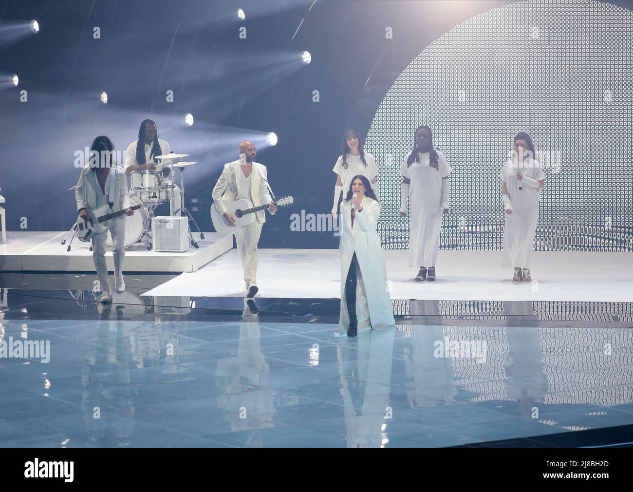 Laura Pausini during the Eurovision Song Contest Grand Final on 14 May ...