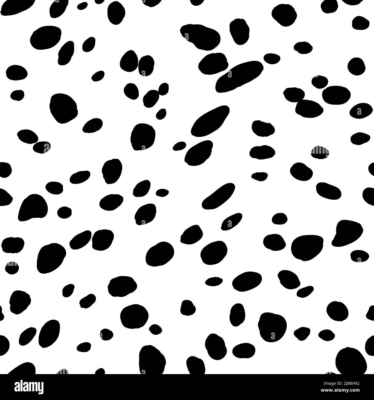 Abstract modern dalmatian fur seamless pattern. Animals trendy ...