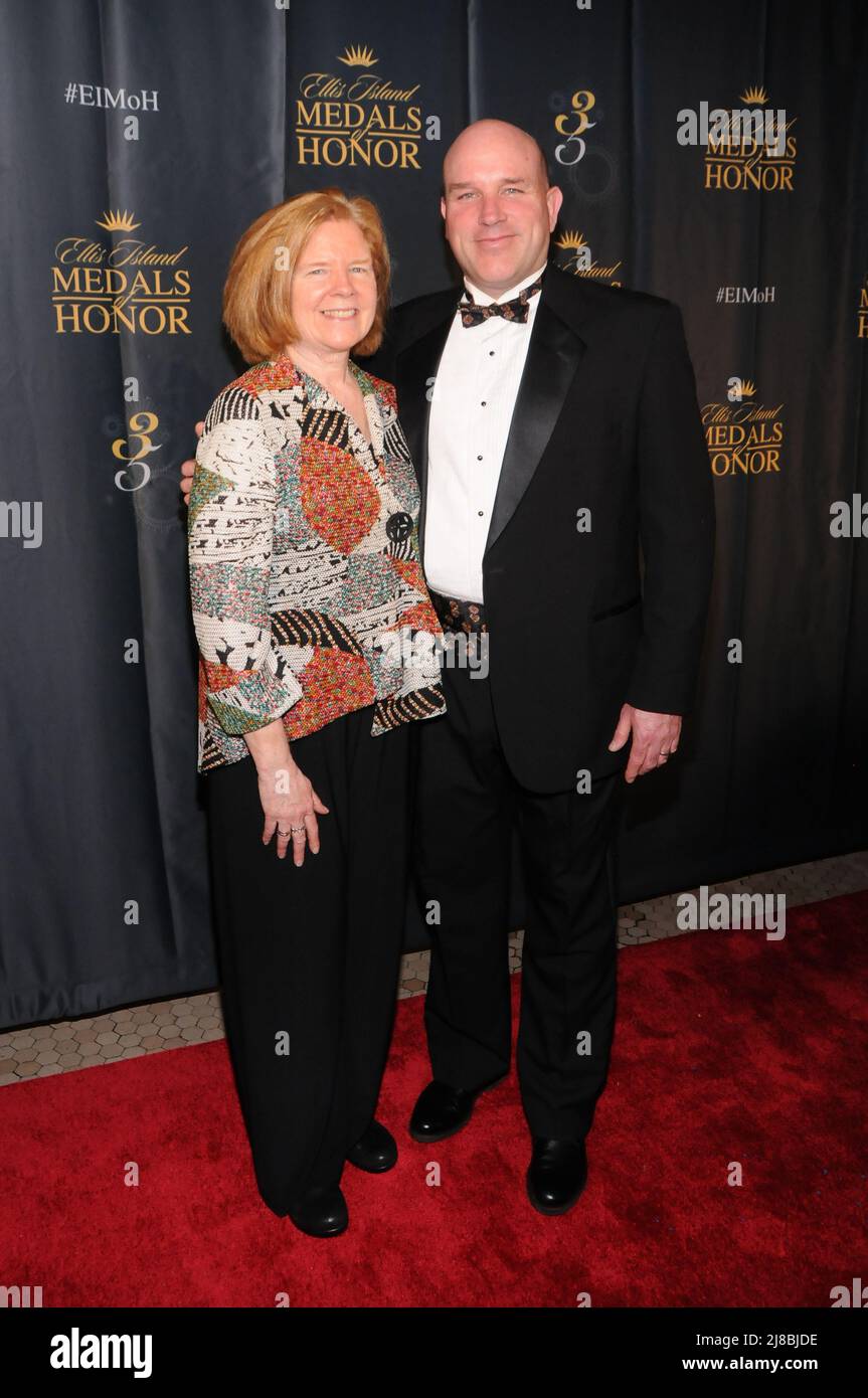 Margie McHugh and Tim McHugh attend the 35th Anniversary Ellis Island ...