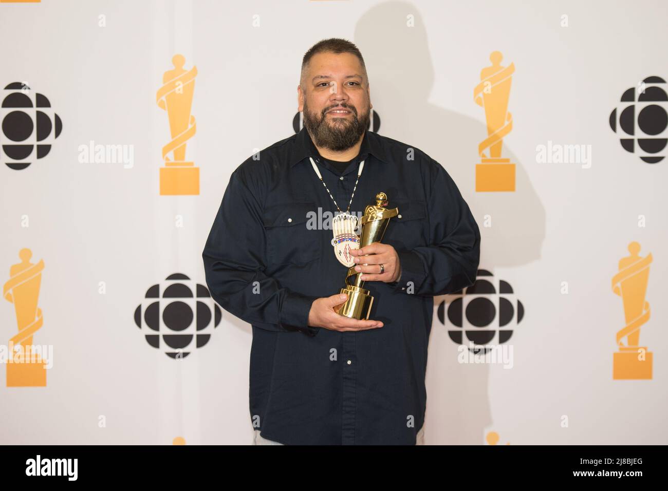 May 14, 2022, TORONTO, ON, CANADA: DJ Shub poses for a photograph at the media wall after his ...