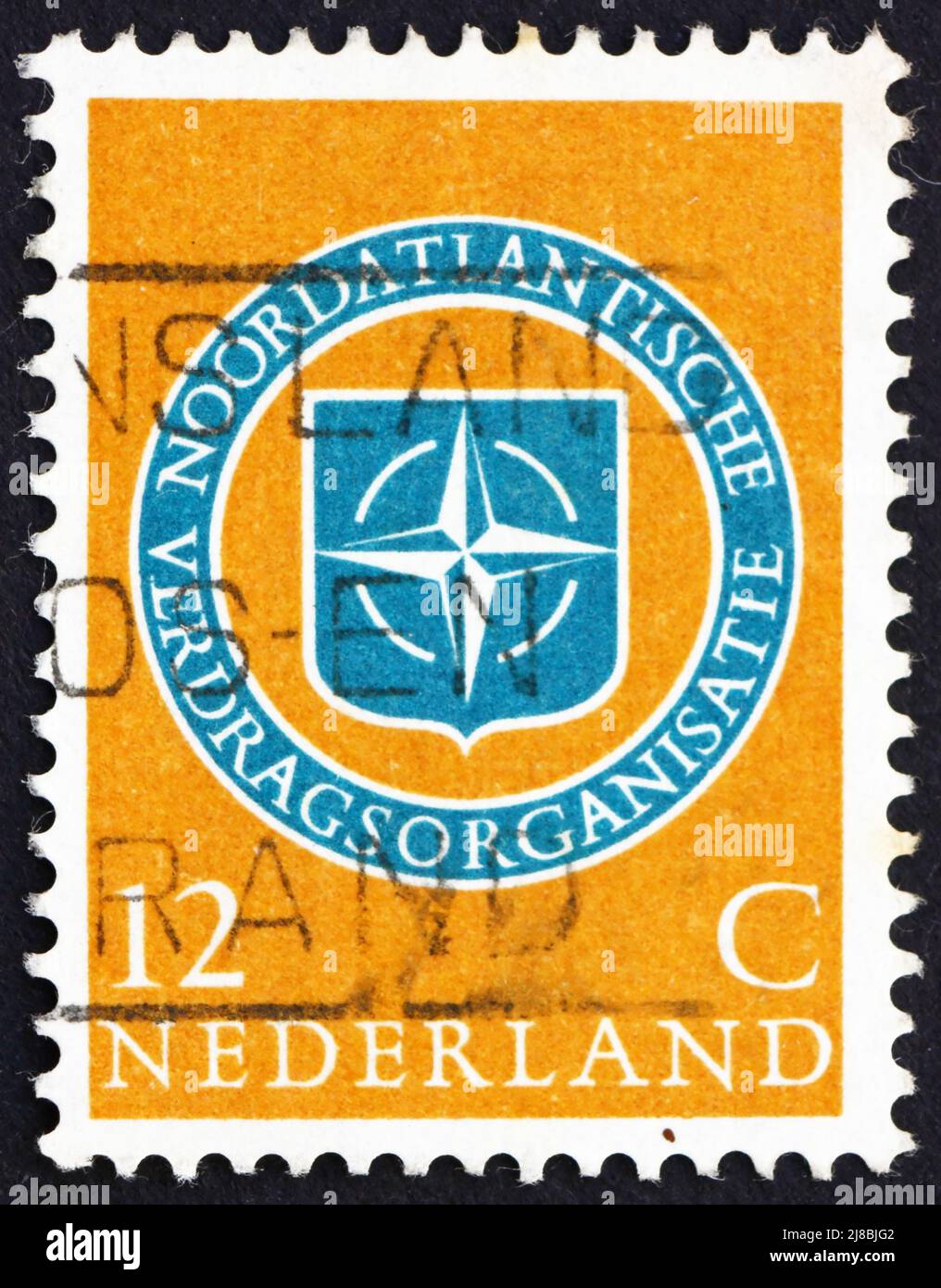 NETHERLANDS - CIRCA 1959: a stamp printed in the Netherlands shows NATO ...