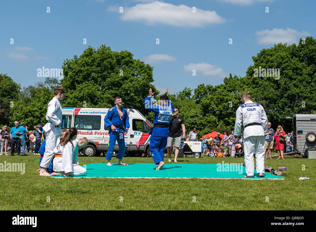 Judo display, an arena event at the Surrey Heath Show in Frimley Lodge ...