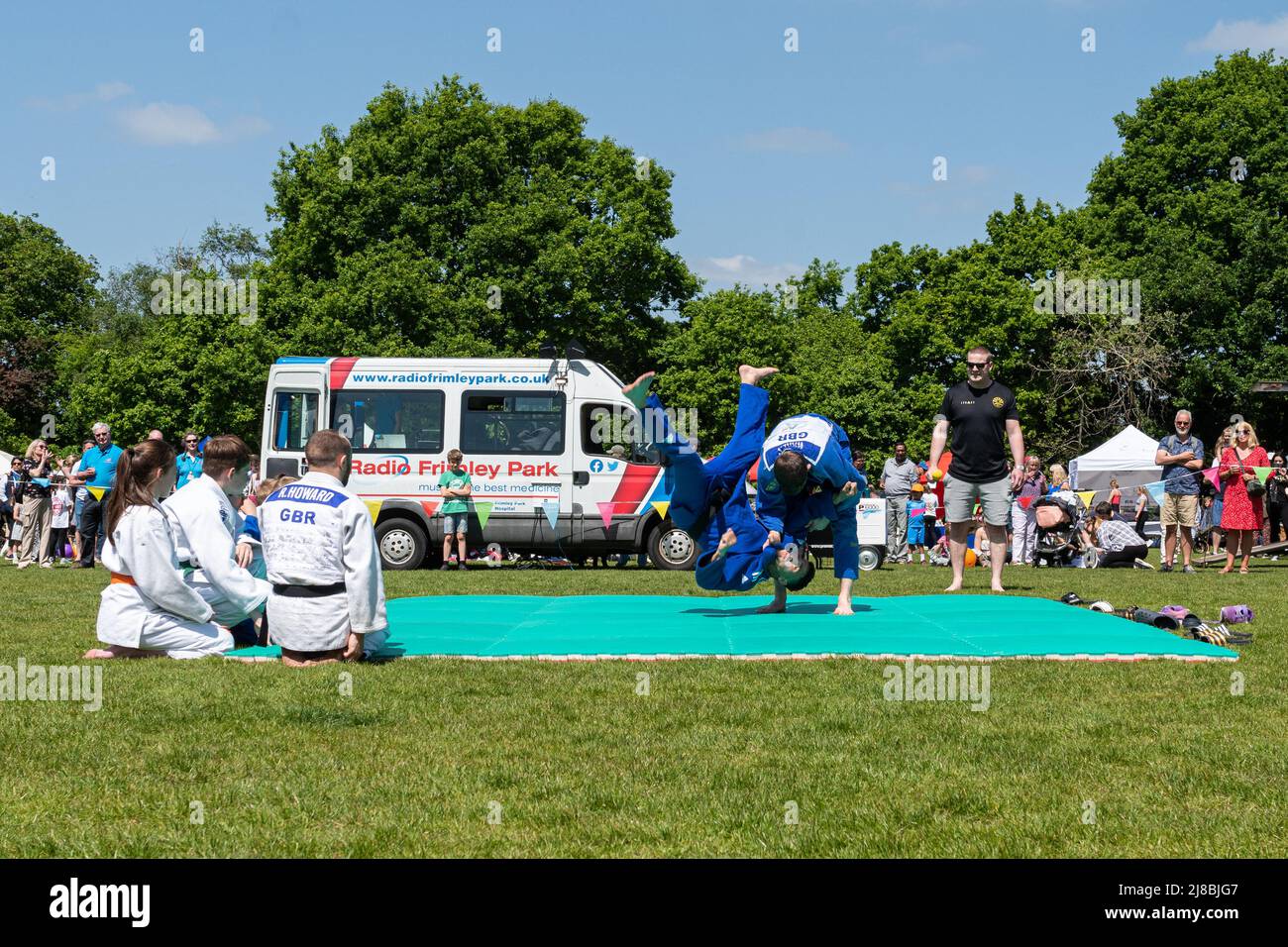 Judo display, an arena event at the Surrey Heath Show in Frimley Lodge ...