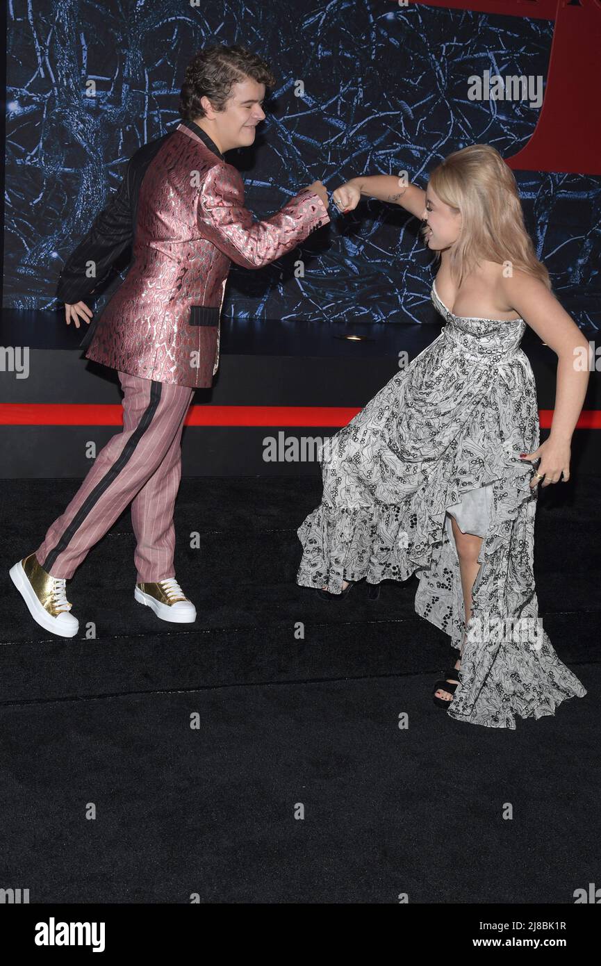 (L-R) Gaten Matarazzo and Elizabeth Yu attend Netflix's "Stranger ...