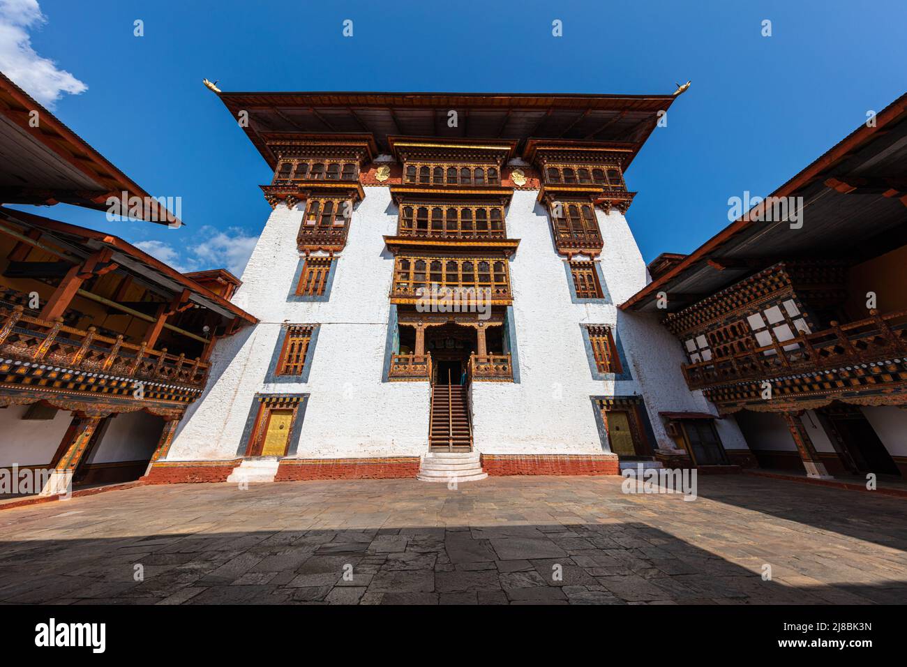 Bhutan - October 24, 2021: Inside Punakha Dzong in Bhutan. Punakha ...