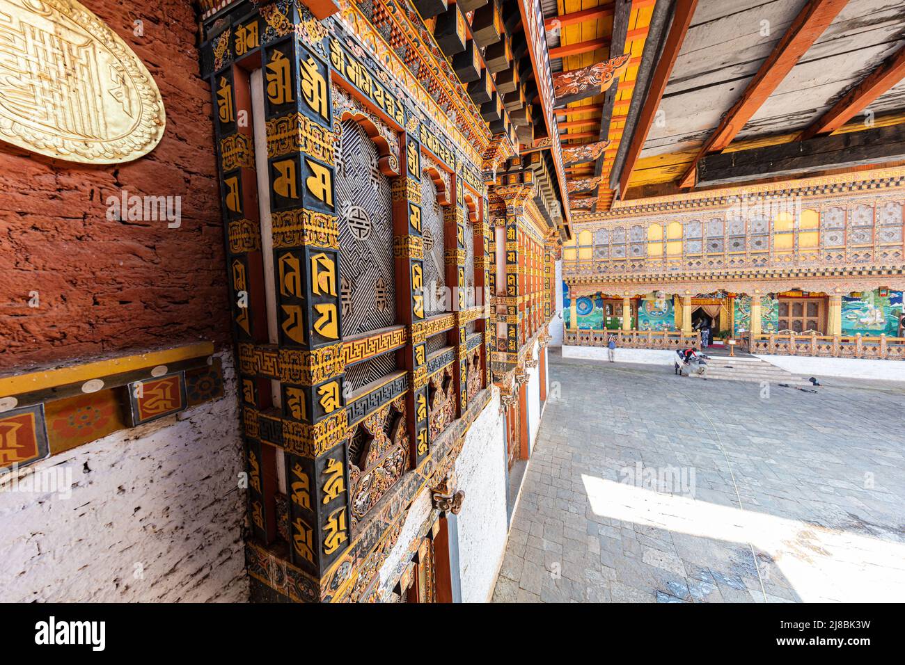 Bhutan - October 24, 2021: Inside Punakha Dzong in Bhutan. Punakha ...