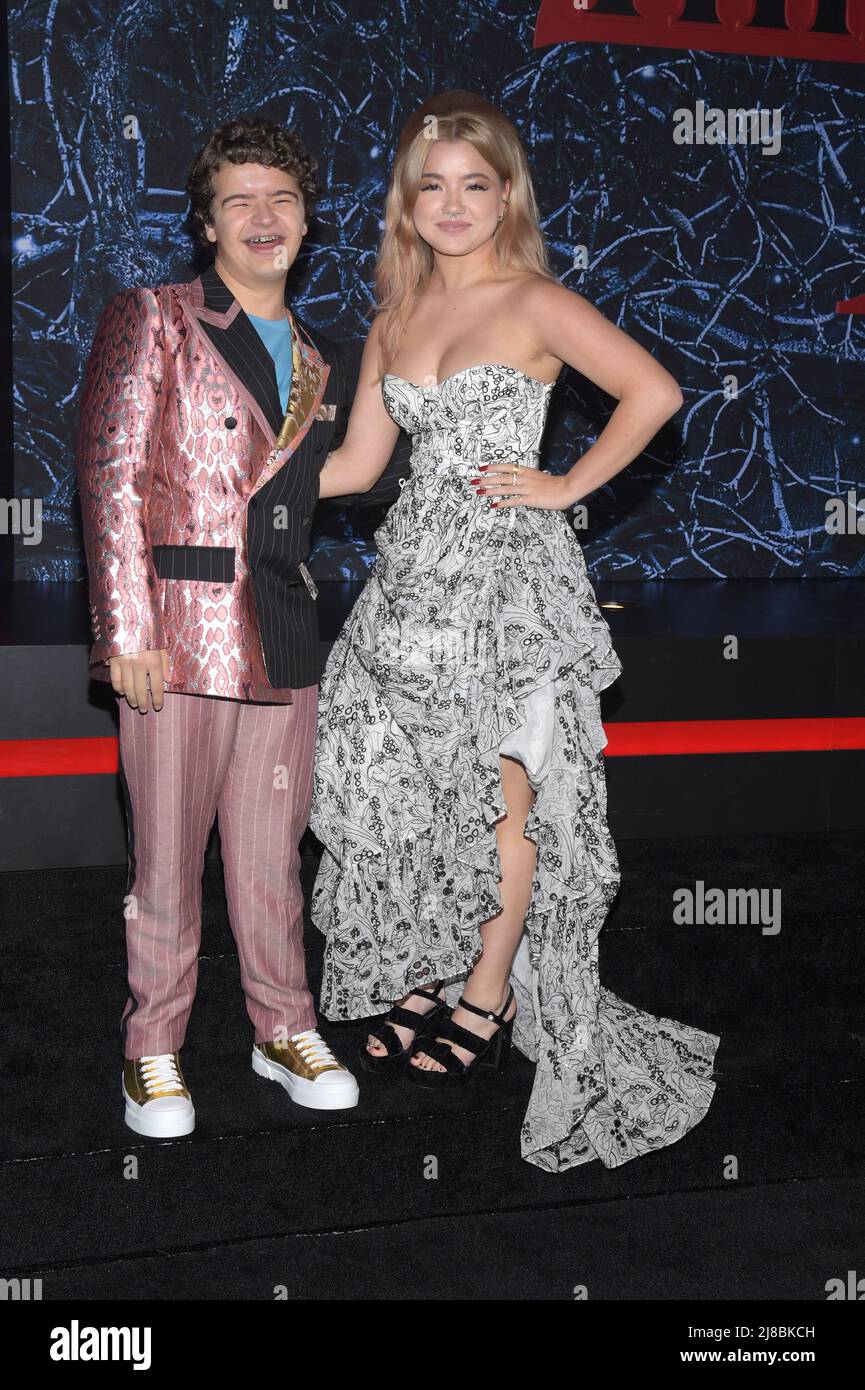 (L-R) Gaten Matarazzo and Elizabeth Yu attend Netflix's "Stranger ...