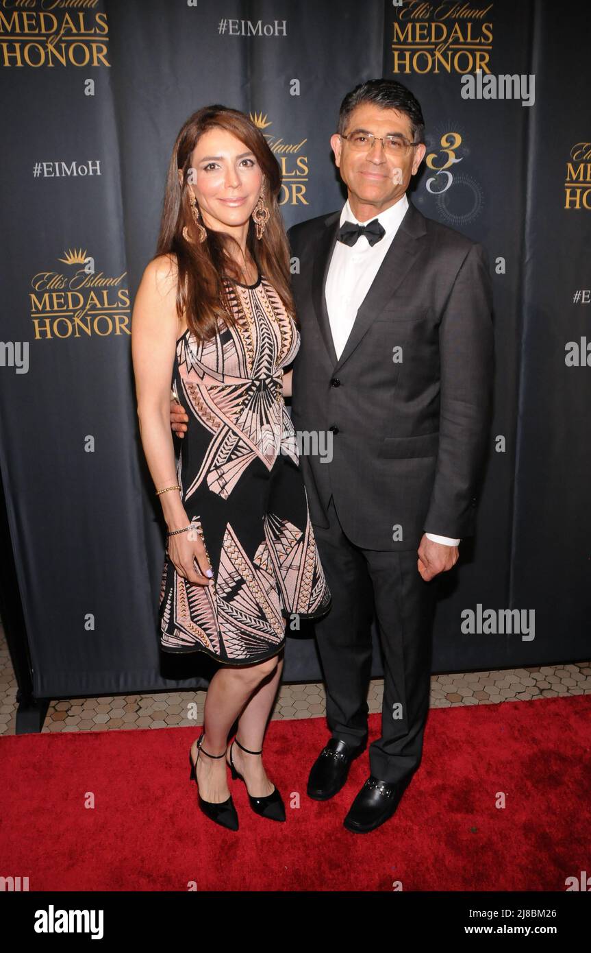 Reza Rofougaran and Neda Rogougaran attend the 35th Anniversary Ellis ...