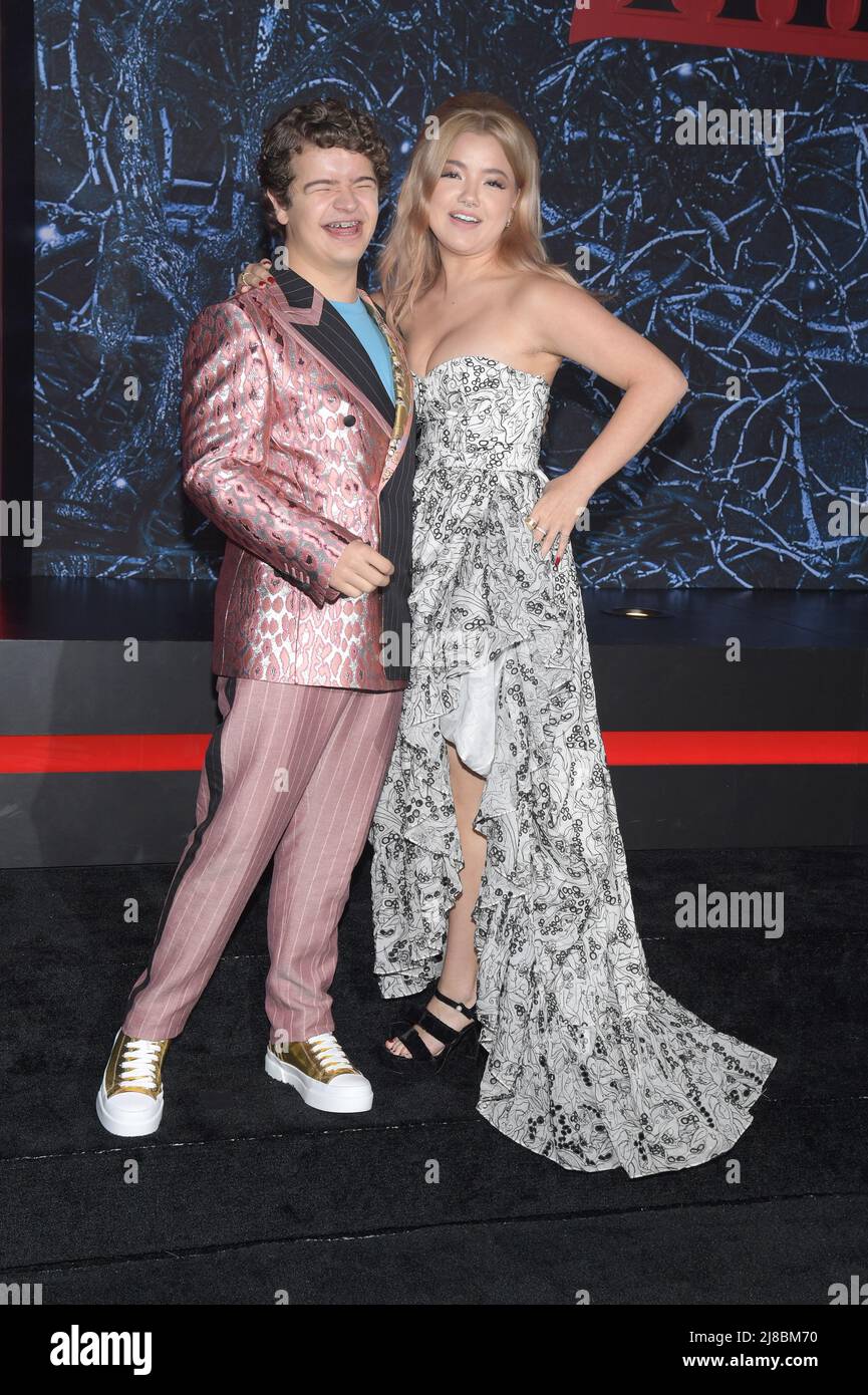 (L-R) Gaten Matarazzo and Elizabeth Yu attend Netflix's "Stranger ...