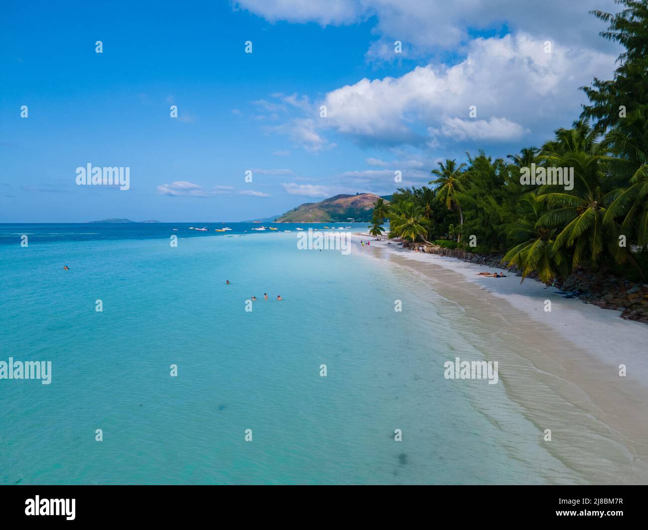 Anse Volbert Praslin island in Seychelles aerial view on anse volvert ...
