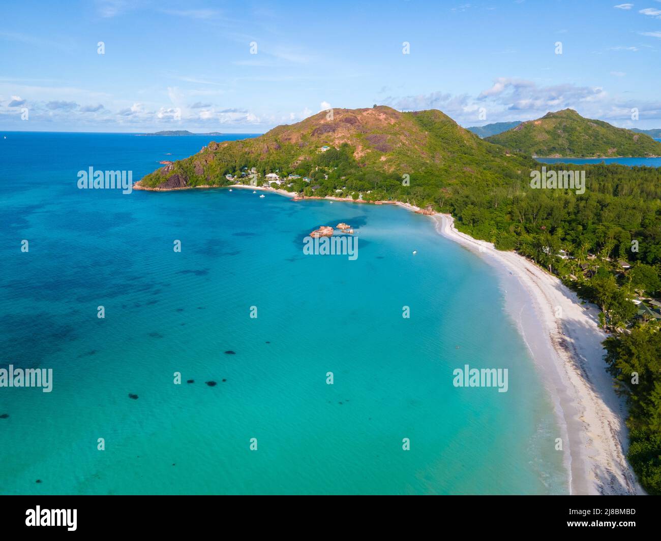 Anse Volbert Praslin island in Seychelles aerial view on anse volvert ...