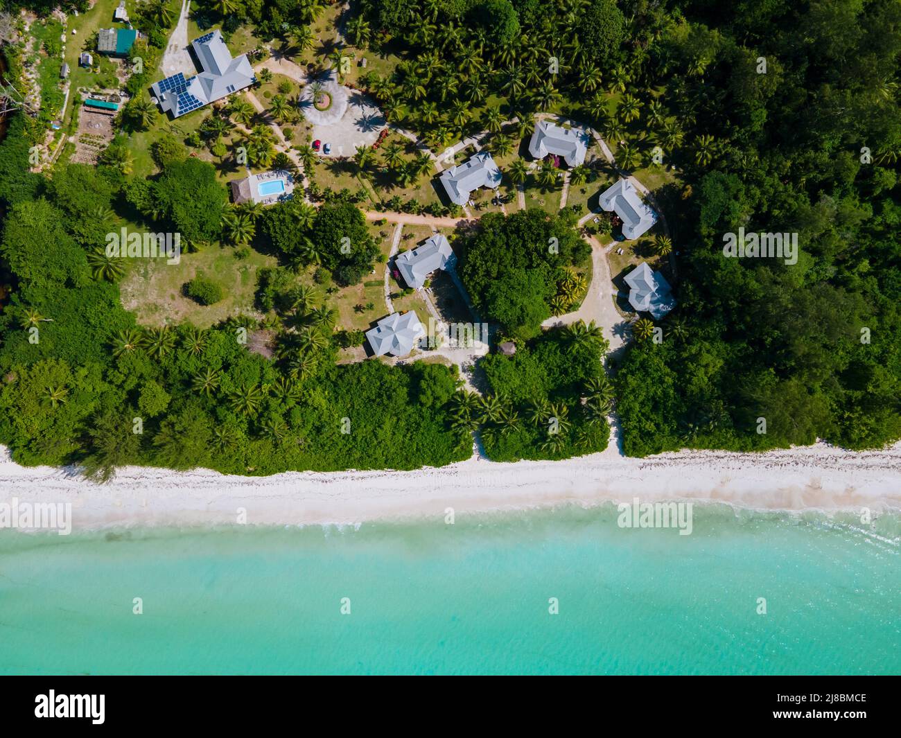 Anse Volbert Praslin island in Seychelles aerial view on anse volvert ...