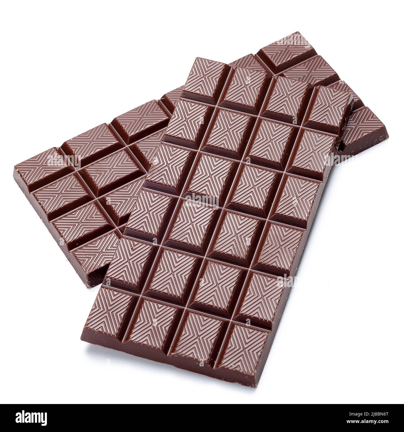 dark chocolate bar on white background Stock Photo - Alamy