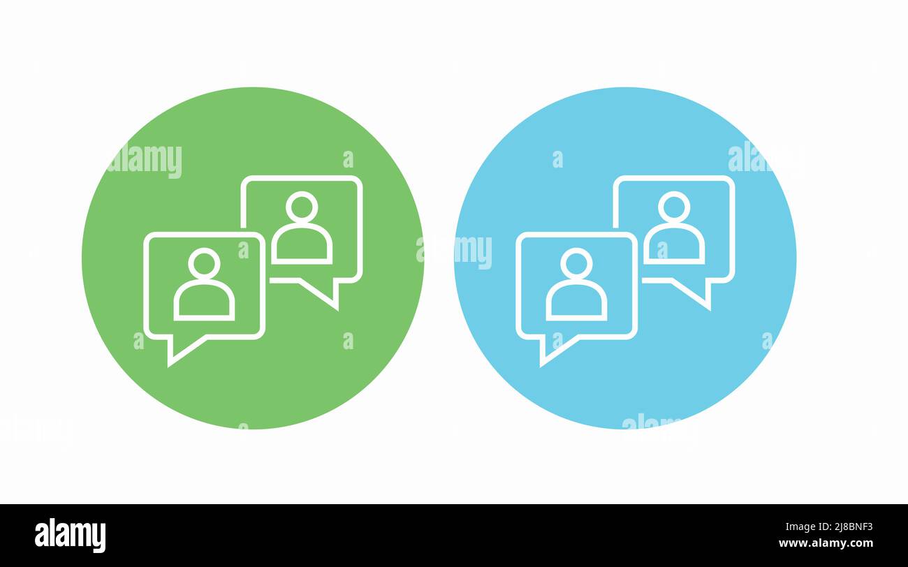 Chat or user talk Icon. Vector flat editable illustration set of icons ...