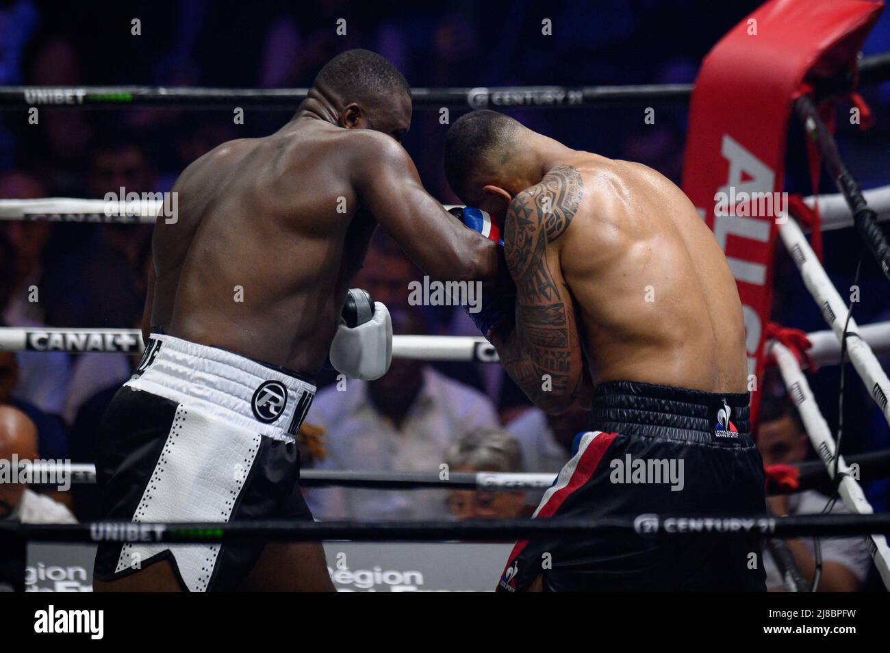 Tony Yoka of France during the international heavyweight boxing match ...