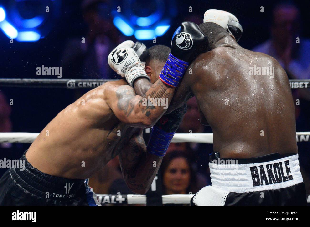 Tony Yoka of France during the international heavyweight boxing match ...