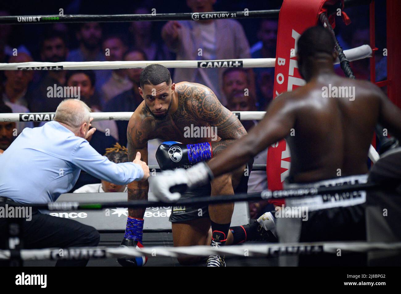 Tony Yoka of France during the international heavyweight boxing match ...