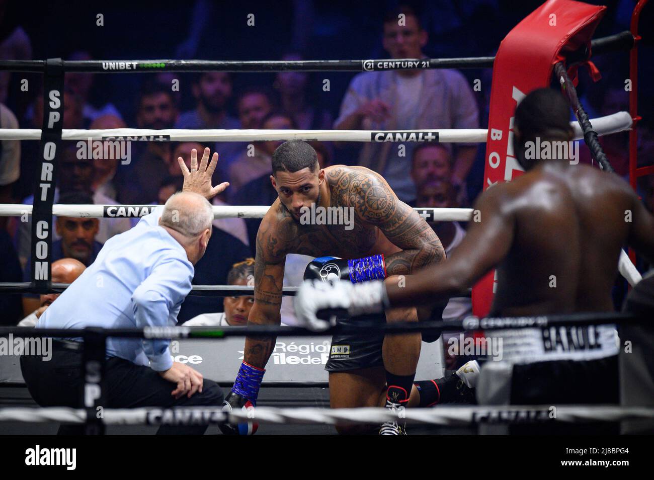 Tony Yoka of France during the international heavyweight boxing match ...