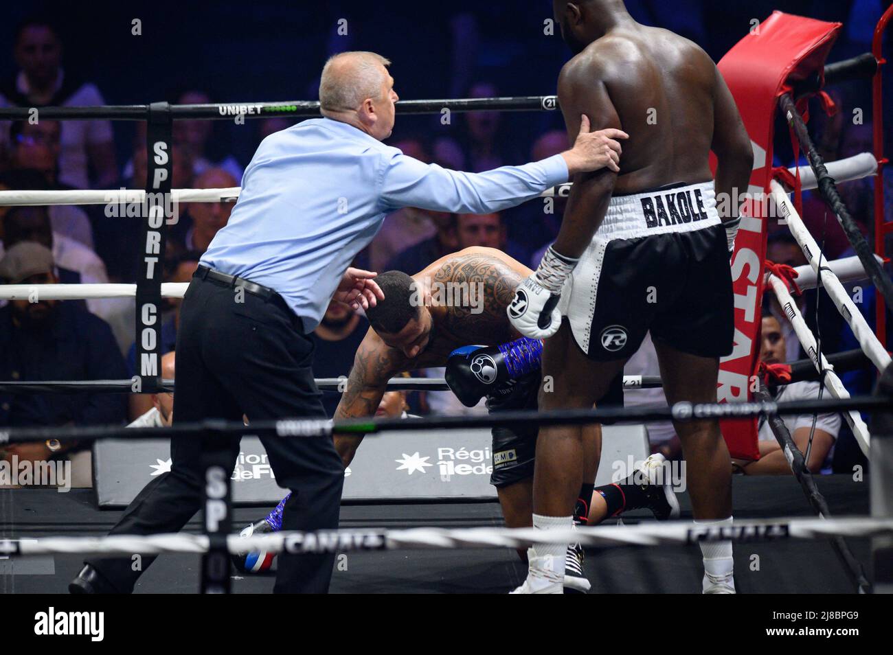 Tony Yoka of France during the international heavyweight boxing match ...