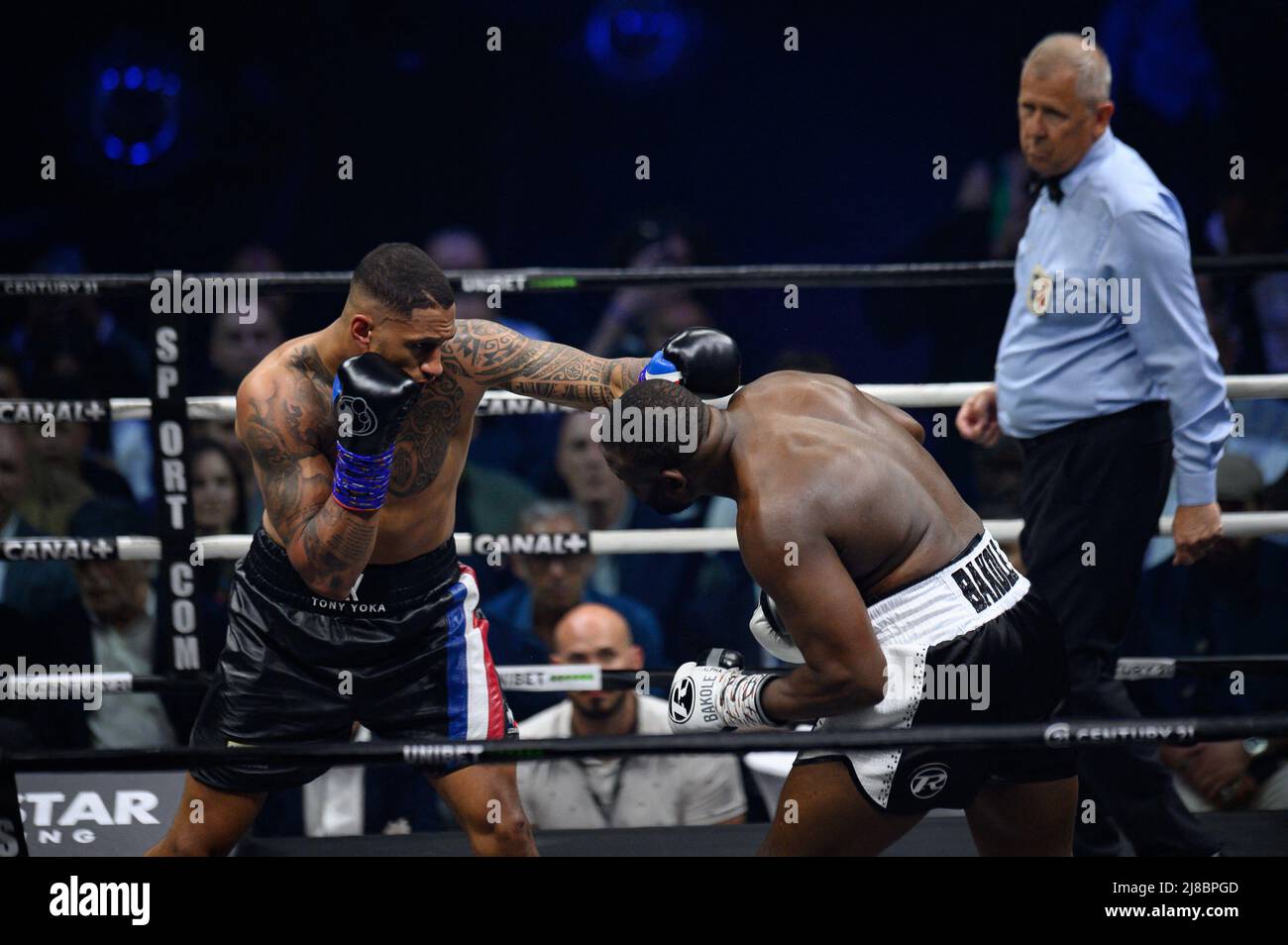 Tony Yoka of France during the international heavyweight boxing match ...