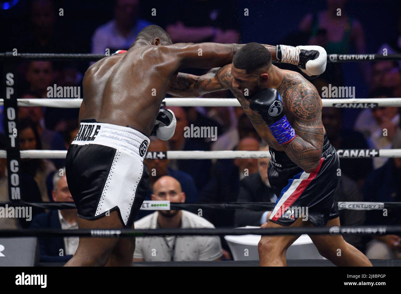 Tony Yoka of France during the international heavyweight boxing match ...