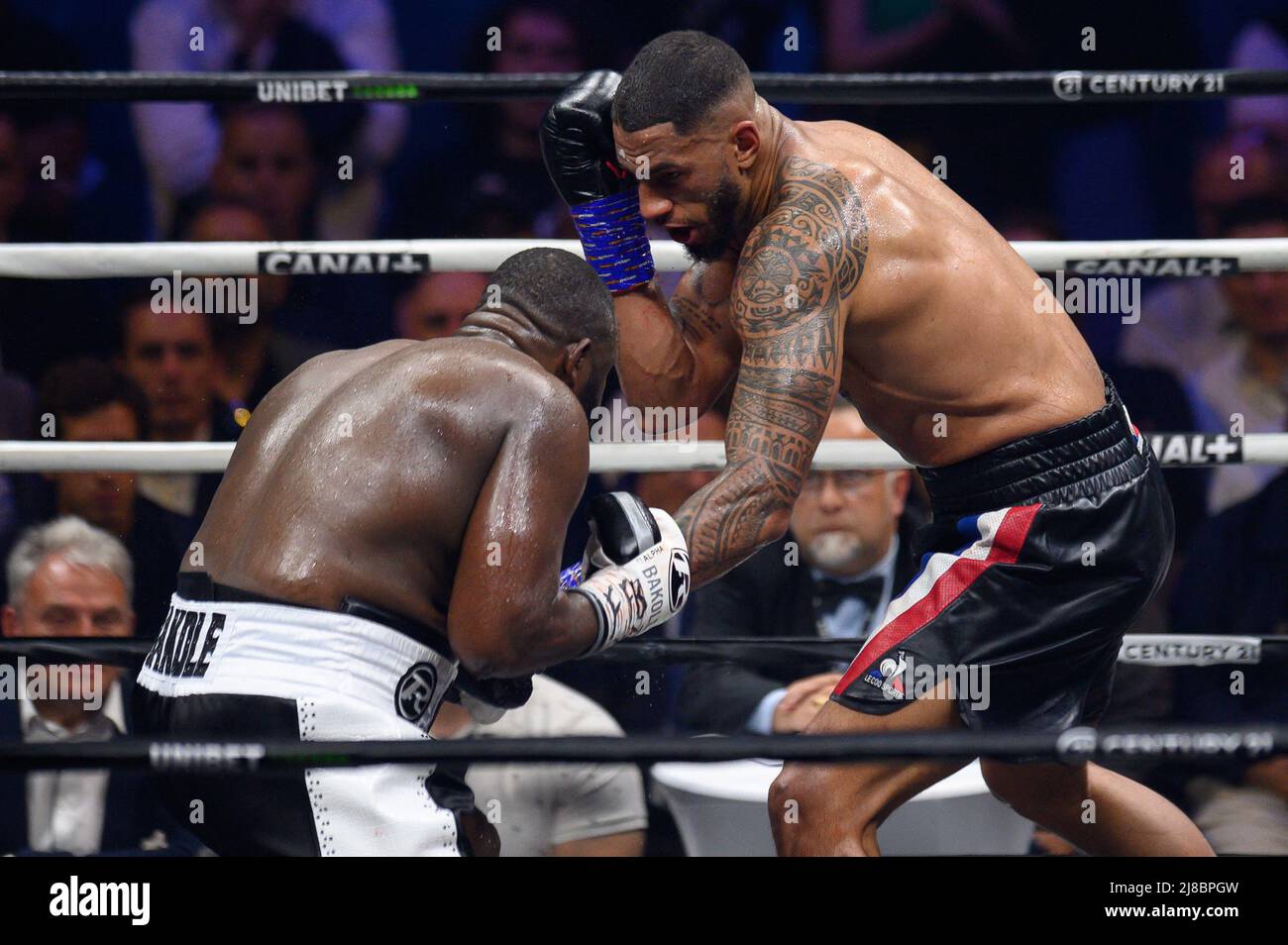 Tony Yoka of France during the international heavyweight boxing match ...