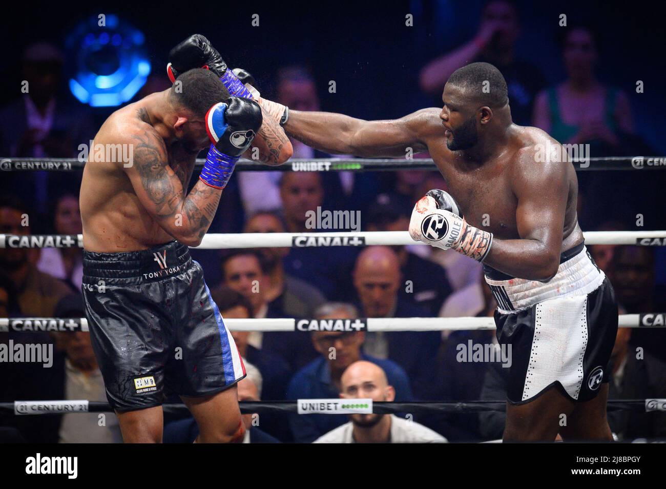 Tony Yoka of France during the international heavyweight boxing match ...