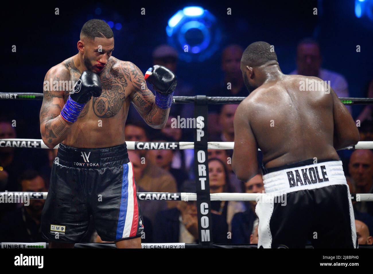 Tony Yoka of France during the international heavyweight boxing match ...
