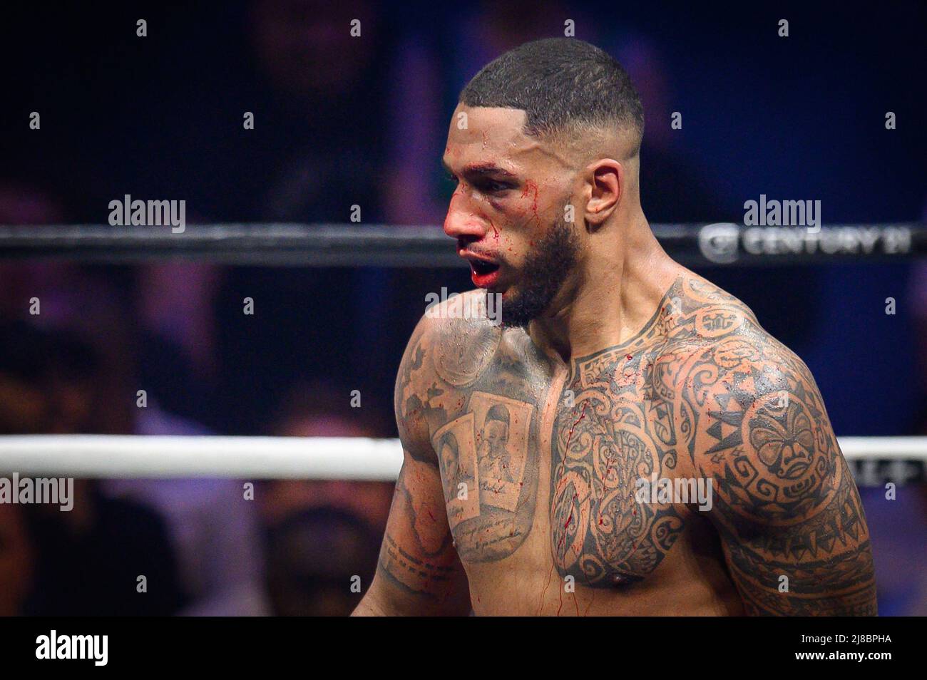 Tony Yoka of France during the international heavyweight boxing match ...