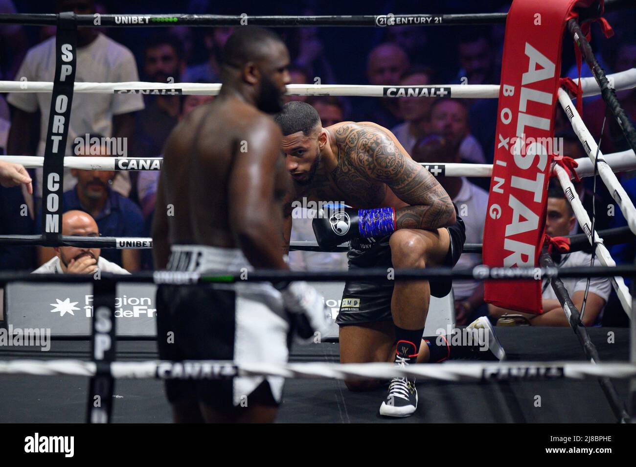 Tony Yoka of France during the international heavyweight boxing match ...