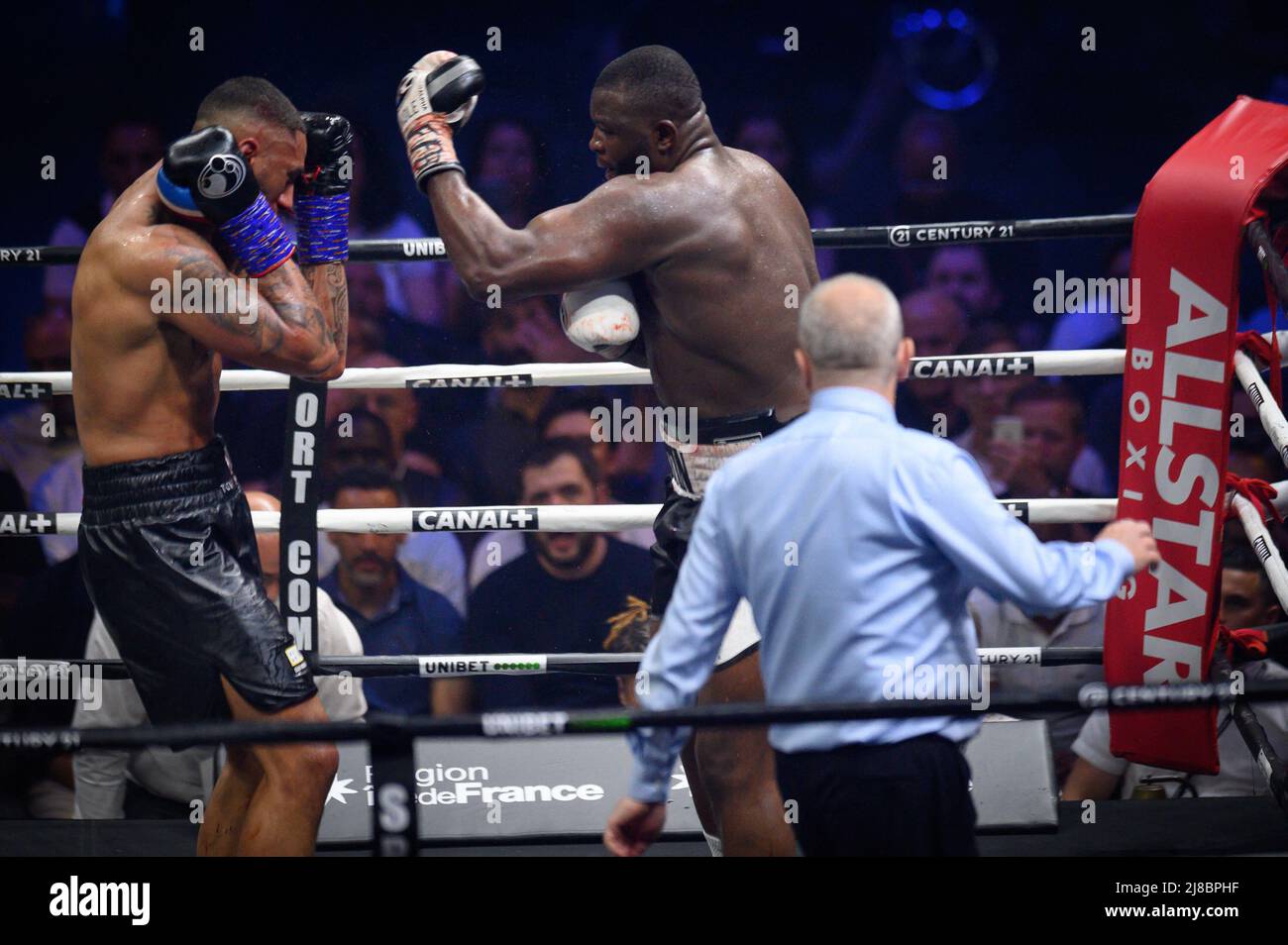 Tony Yoka of France during the international heavyweight boxing match ...