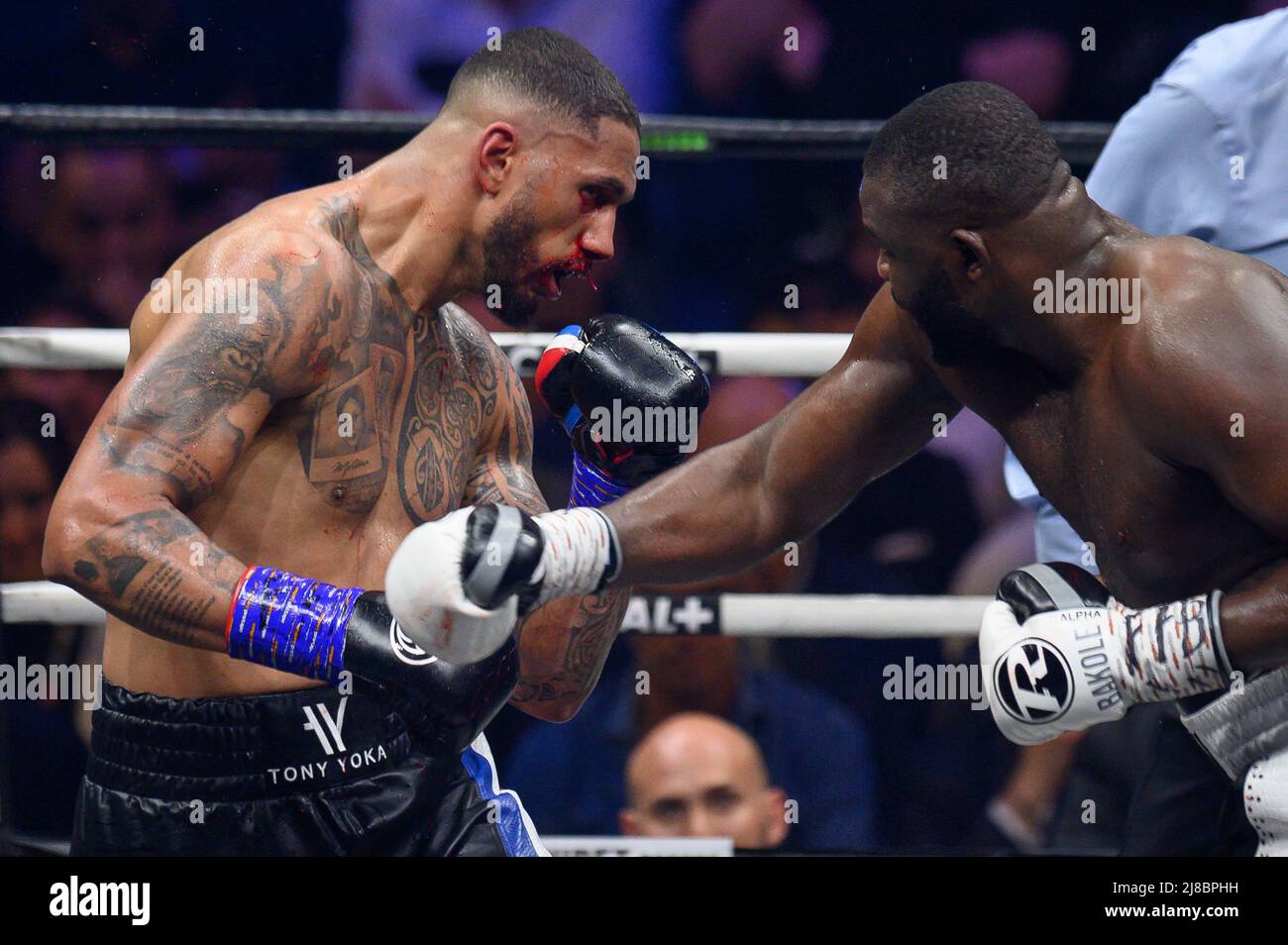 Tony Yoka of France during the international heavyweight boxing match ...