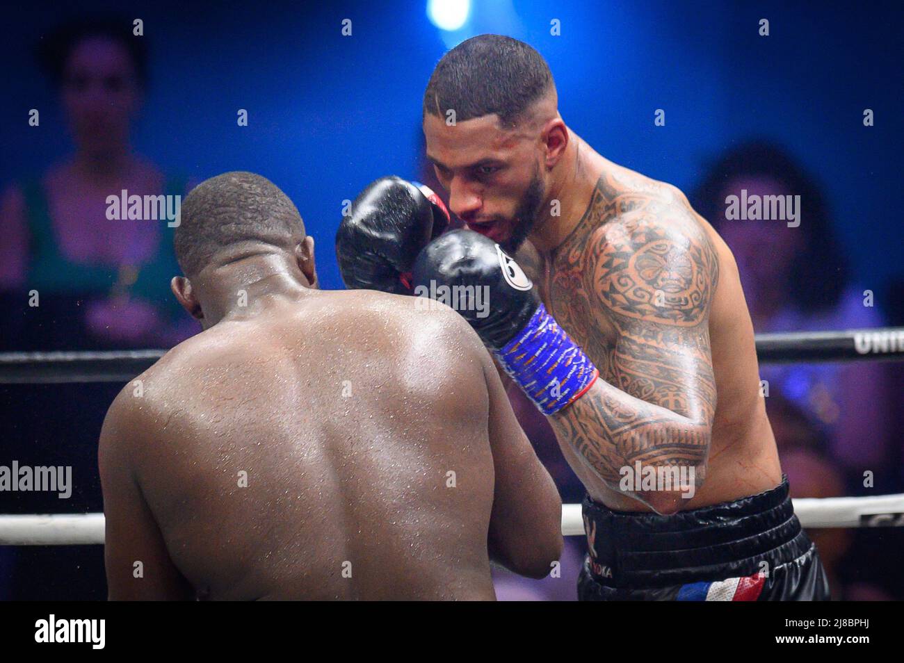 Tony Yoka of France during the international heavyweight boxing match ...
