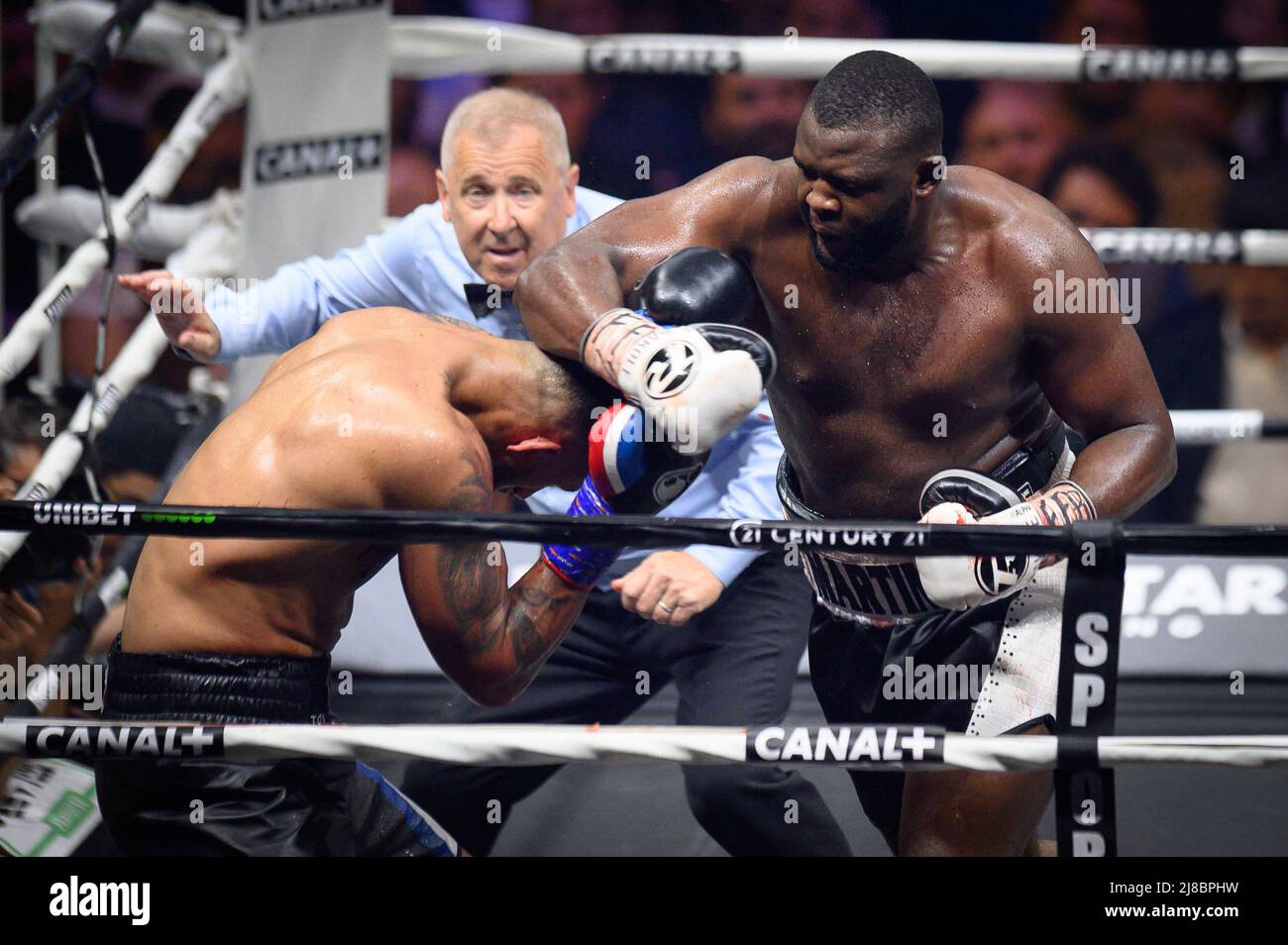 Tony Yoka of France during the international heavyweight boxing match ...