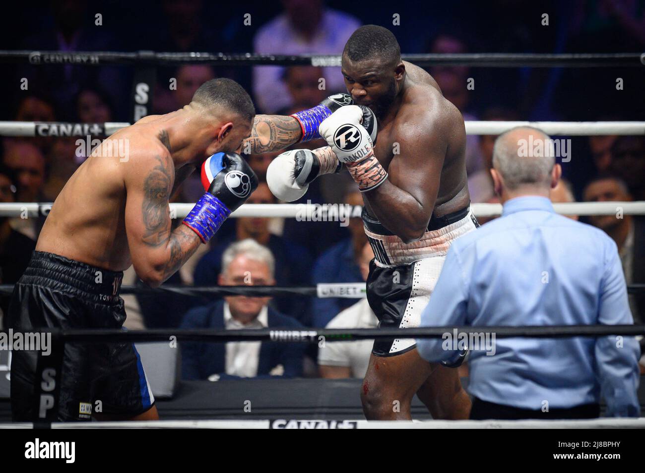 Tony Yoka of France during the international heavyweight boxing match ...