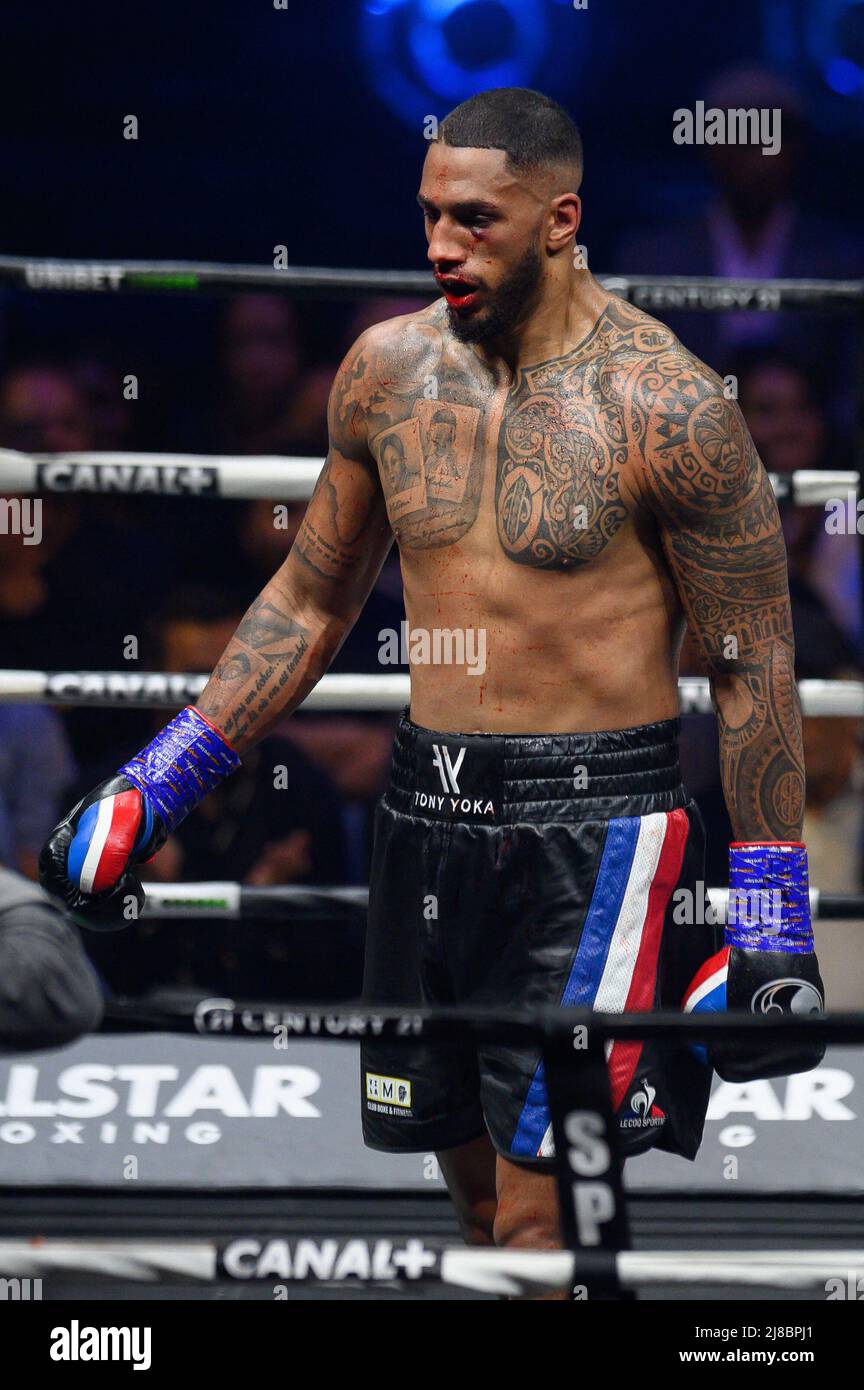 Tony Yoka of France during the international heavyweight boxing match ...