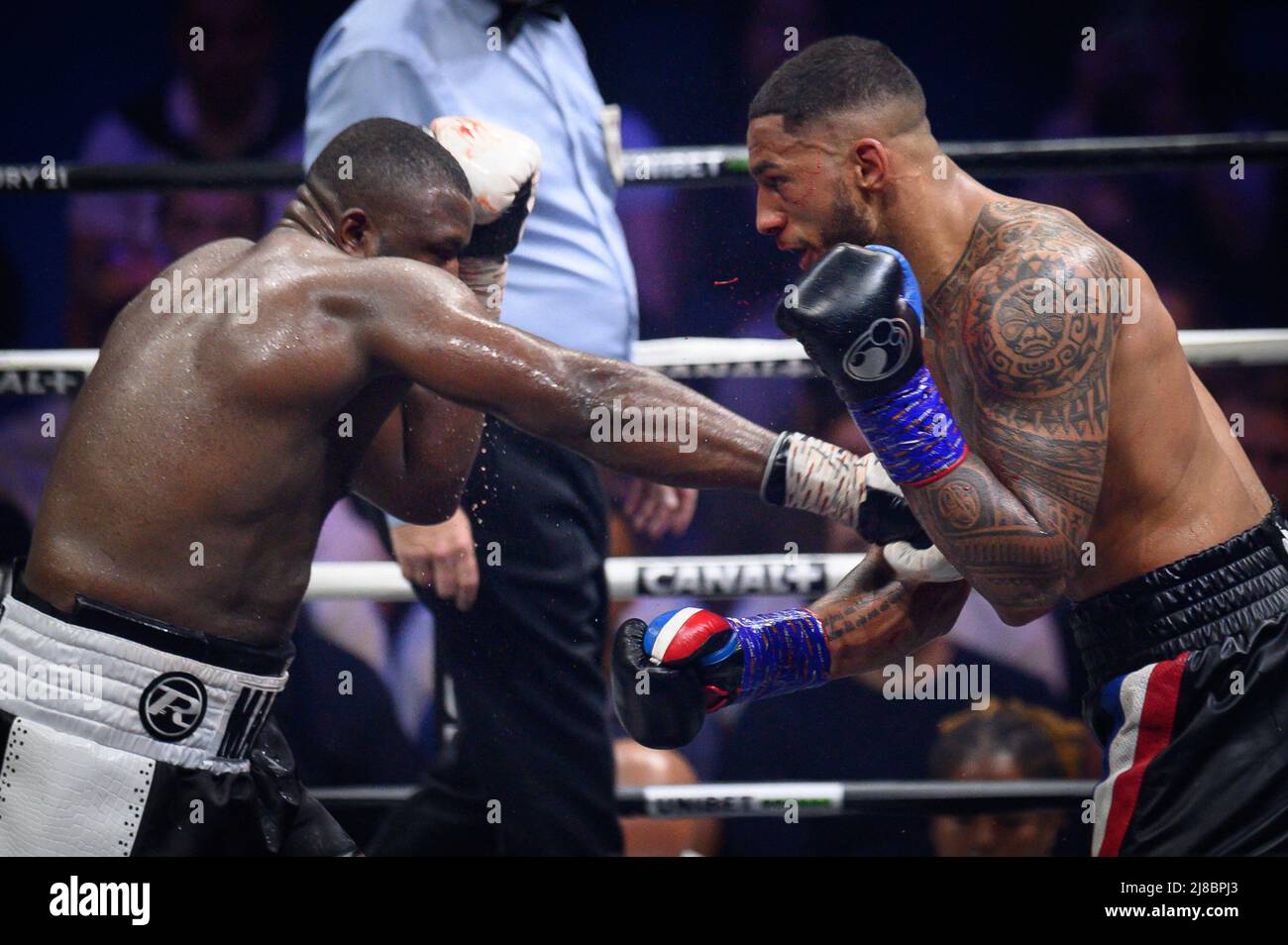 Tony Yoka of France during the international heavyweight boxing match ...
