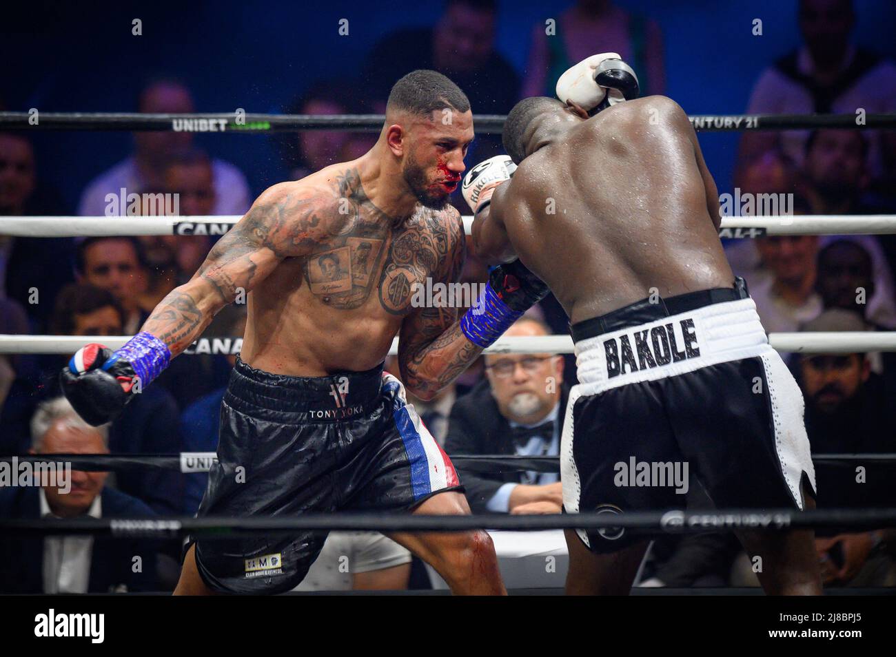 Tony Yoka of France during the international heavyweight boxing match ...