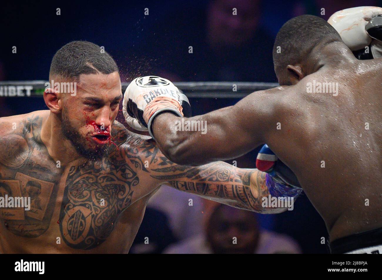 Tony Yoka of France during the international heavyweight boxing match ...