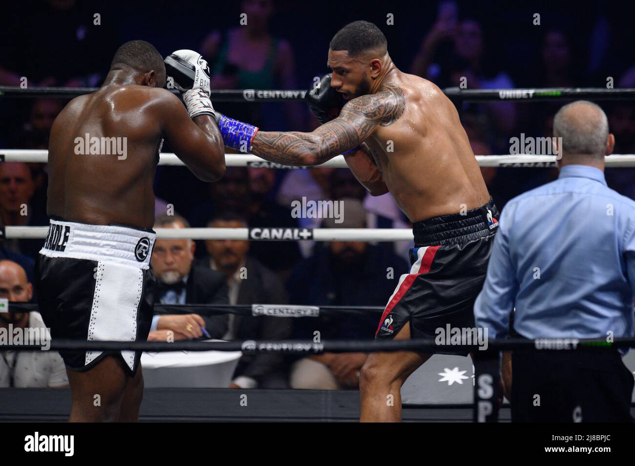 Tony Yoka of France during the international heavyweight boxing match ...